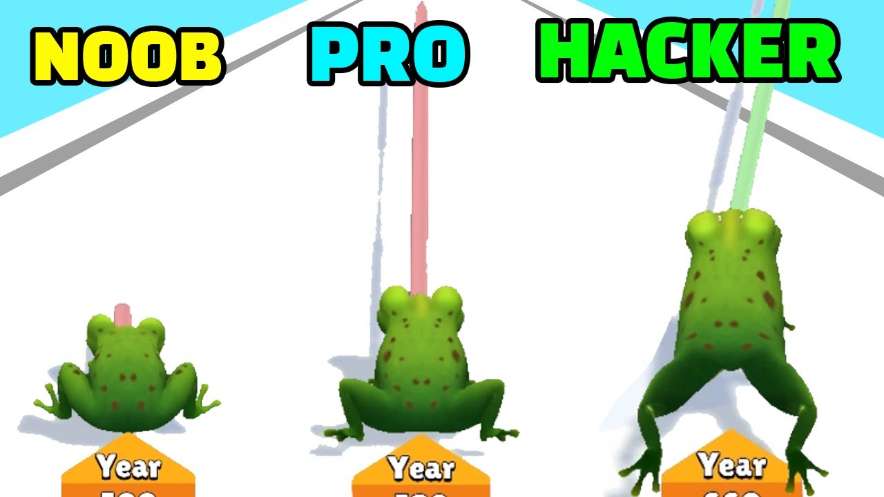 NOOB vs PRO vs HACKER in FROG FEED RUN - YouTube