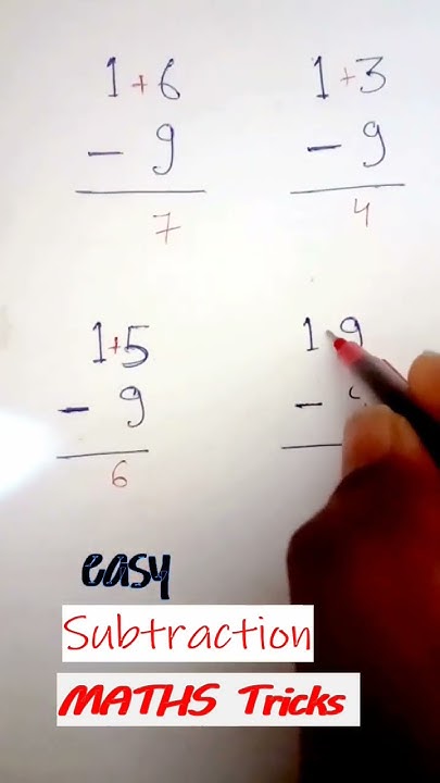 easy subtraction tricks - YouTube