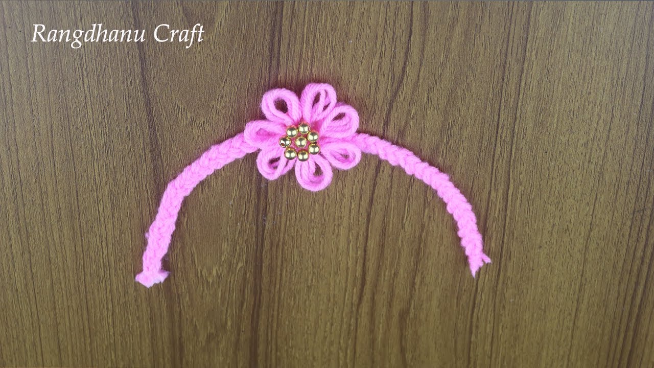 How to Make Rakhi using Woolen Thread -Rakhi Making Idea at Home ...