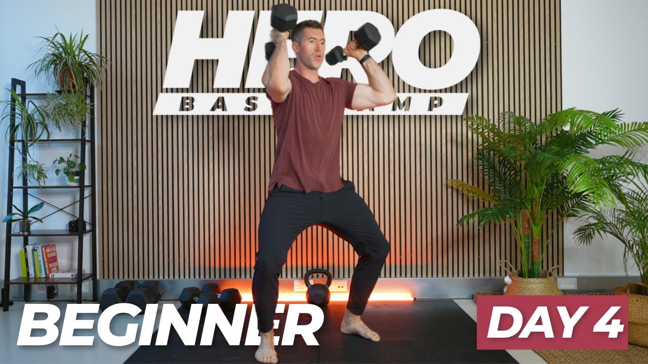 Beginner Dumbbell Workshop: HIIT Conditioning | Hero Base Camp Day 4 ...