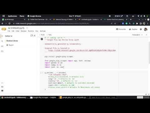 Google Colaboratory - Python - Data Mining - Google Playstore Data Scraper - YouTube