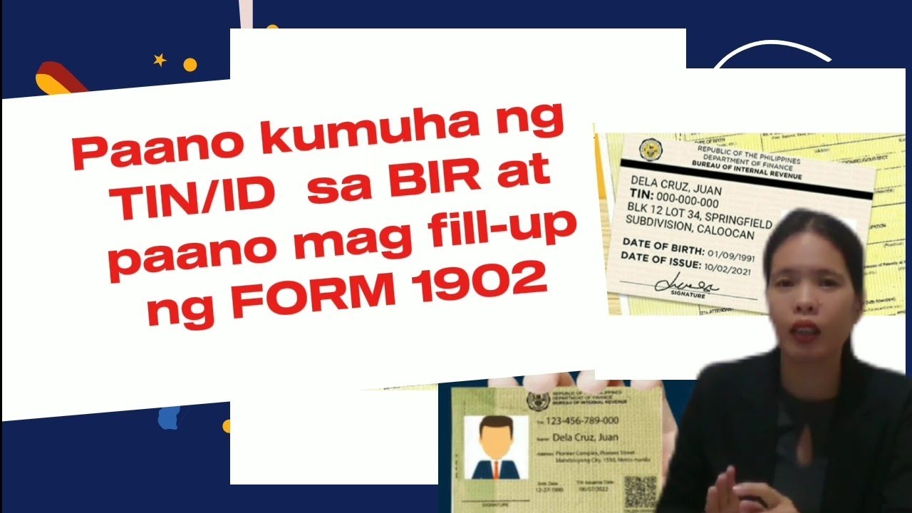 Paano kumuha ng TIN/ID at paano mag fill-up ng ng Form 1902? - YouTube
