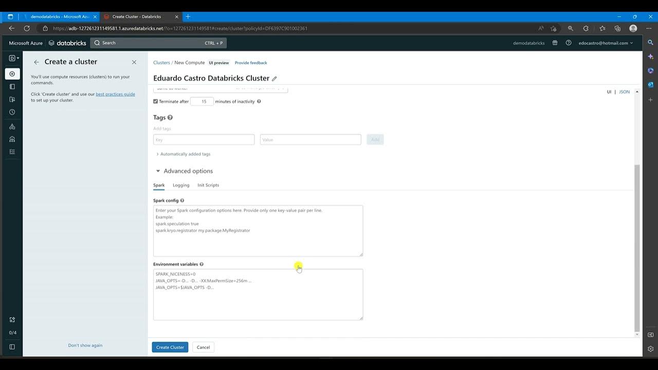 Azure Databricks 03 Creación y configuración nuestro primer cluster ...