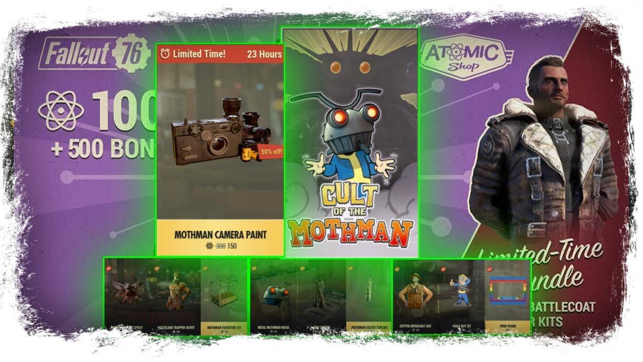 Fallout 76 Atom Shop Today - Mothman Camera Paint with 50% Discount ...