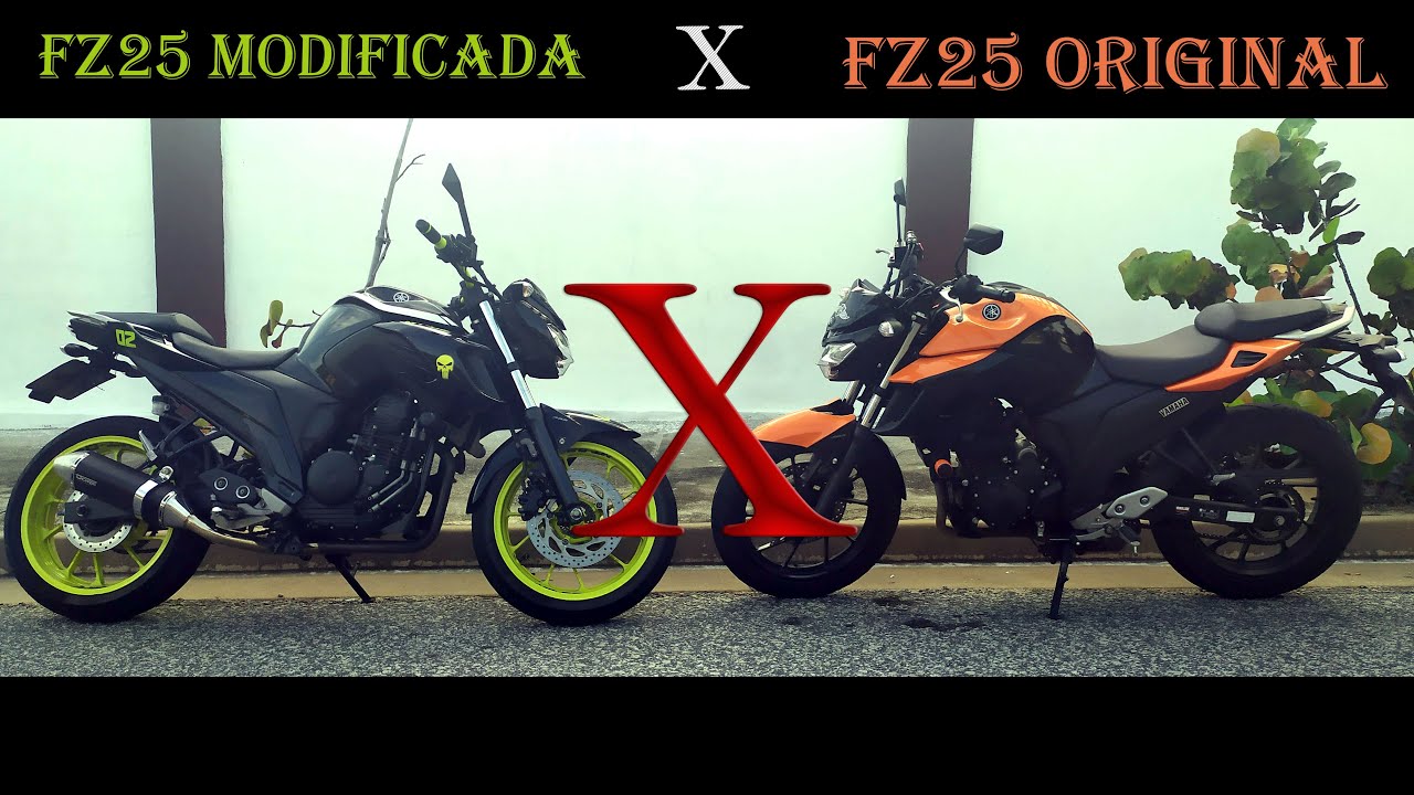 Fz 25 original x Fz 25 modificada - YouTube