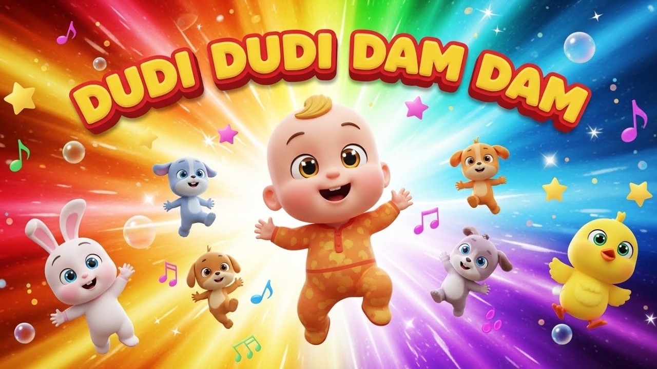Dudi Dudi Dam Dam Dance 💃 Cute 3D Kids Animation | Fun Kids Songs - YouTube