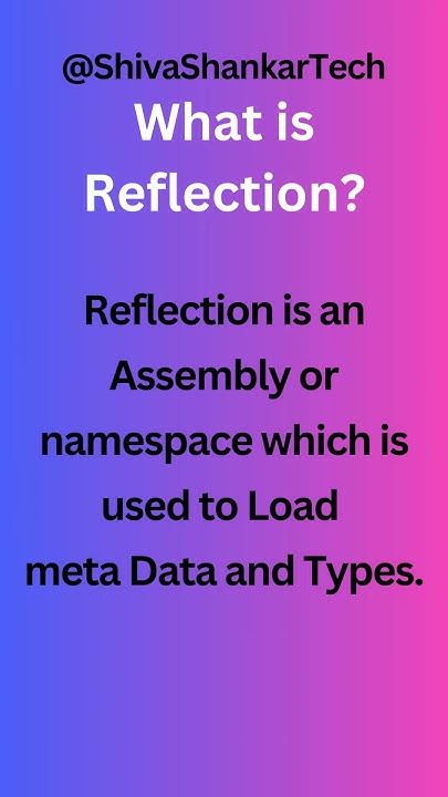 What is Reflection in C#? #dotnet #c# - YouTube