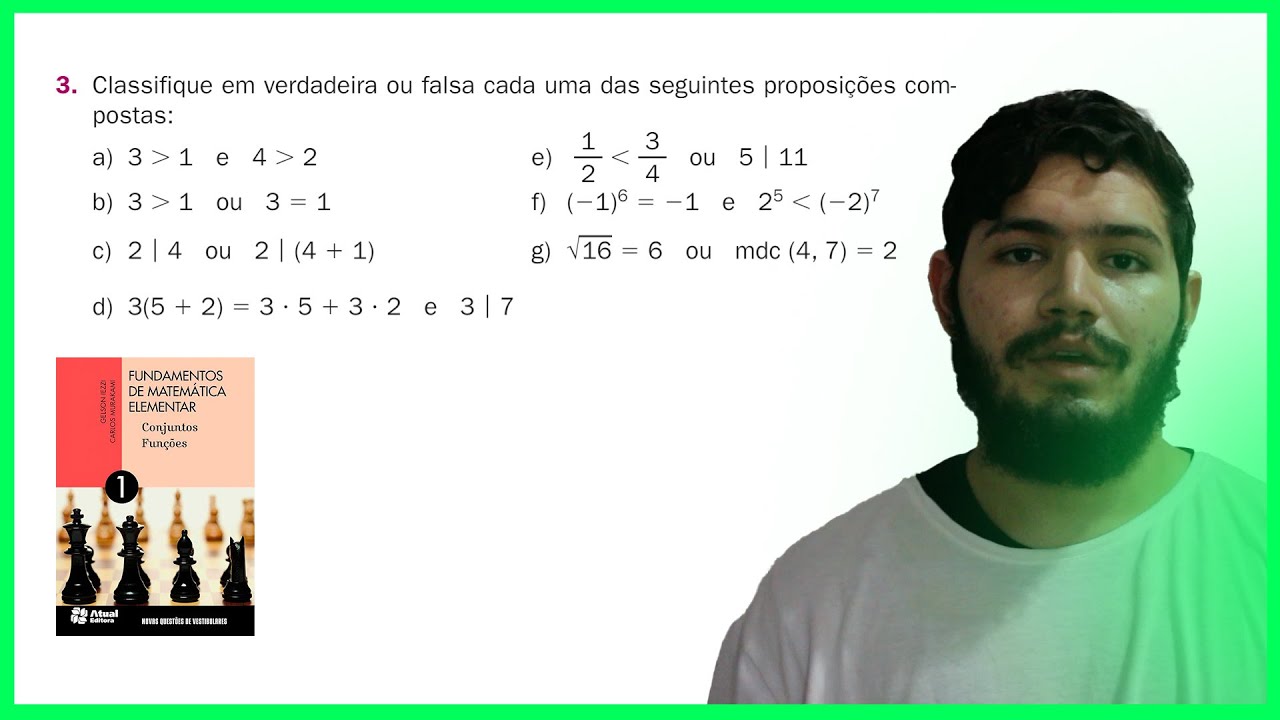 Questão 3 - Fundamentos de Matemática Elementar (Conjuntos e Funções ...