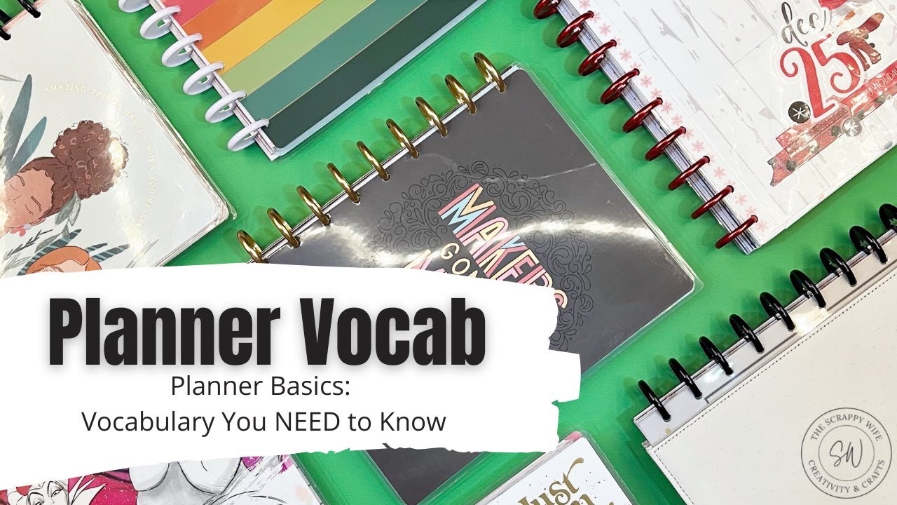 Planner Vocabulary You NEED To Know! || Planner Basics || The Happy ...