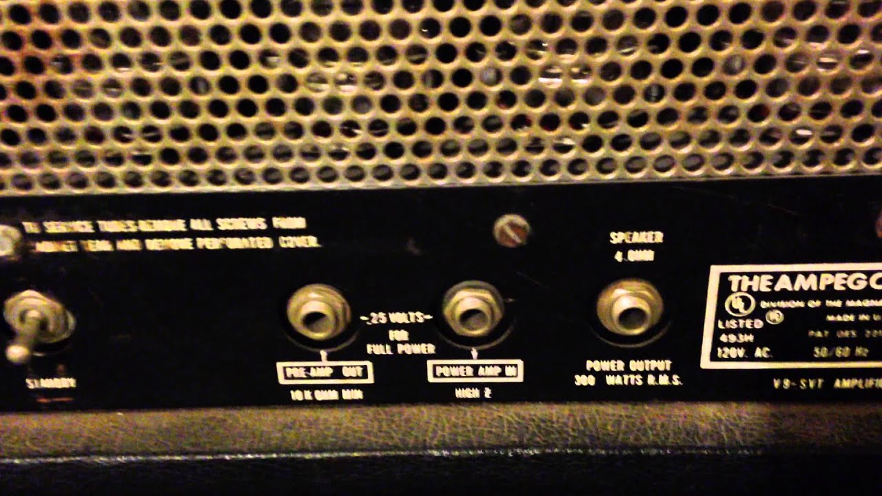 Back Panel Ampeg SVT - YouTube