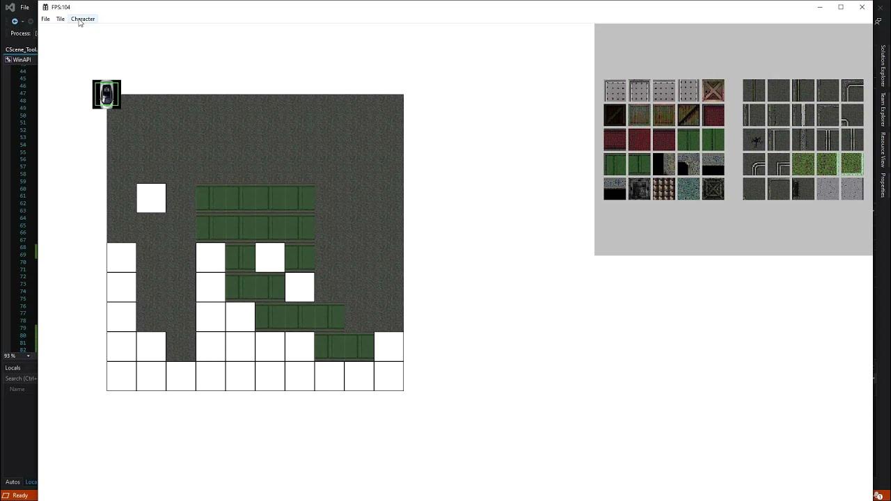 50 WinAPI 타일 툴 - UI에서 타일 선택, 타일 깔기 - YouTube