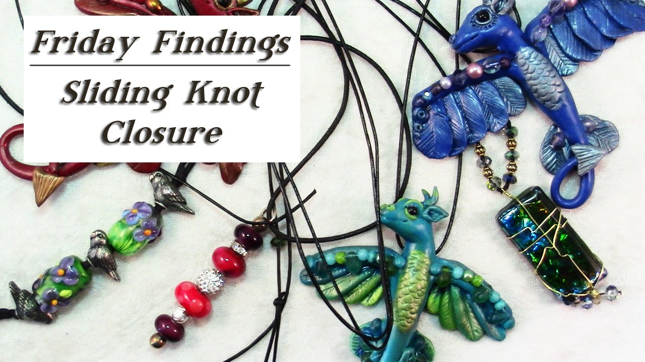 How to Add a Sliding Knot Closure To a Necklace Cord - YouTube