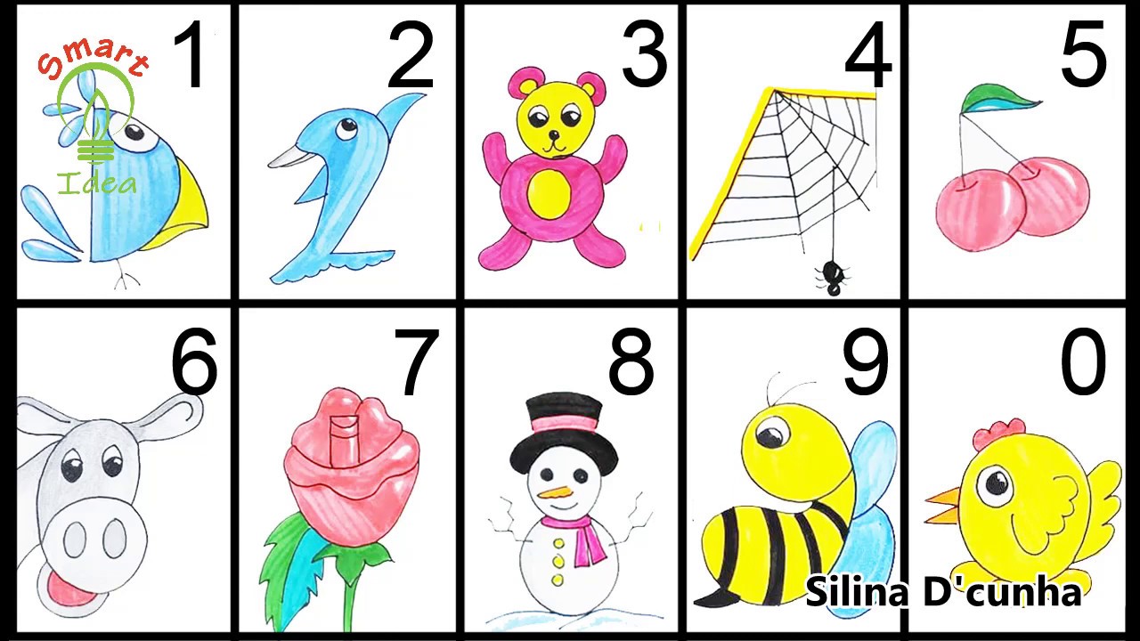 Creative Number Drawing - YouTube