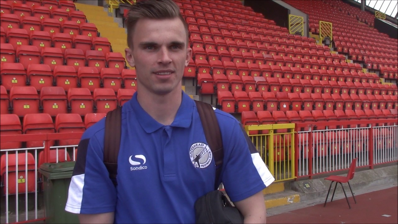 Gateshead's JJ O'Donnell on his first home appearance after his injury ...