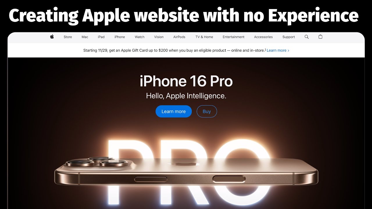 Can we create Apple website with no experience? - YouTube