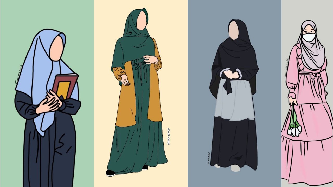 Hijab Cartoon Muslim Girls Anime Muslimah Girls Most Beautiful