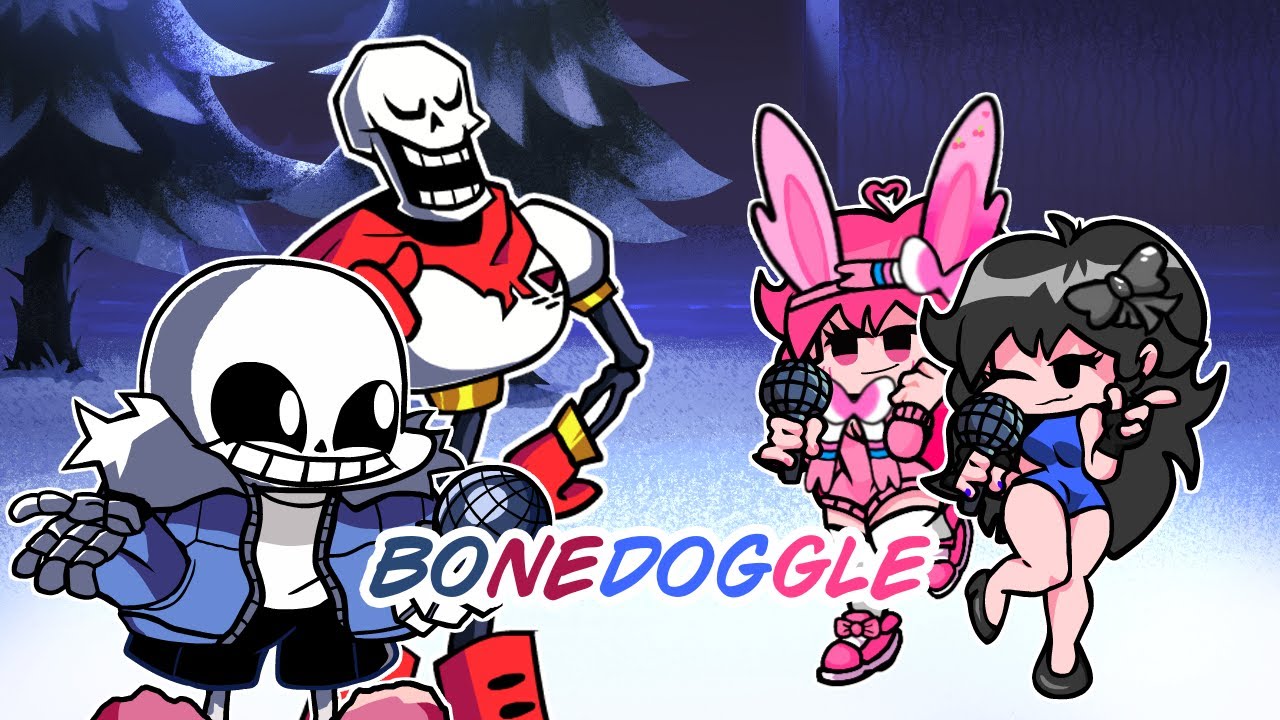 Bonedoggle (Sans y Papyrus vs Adc_GF y Cherry Pop) _ Friday Night ...