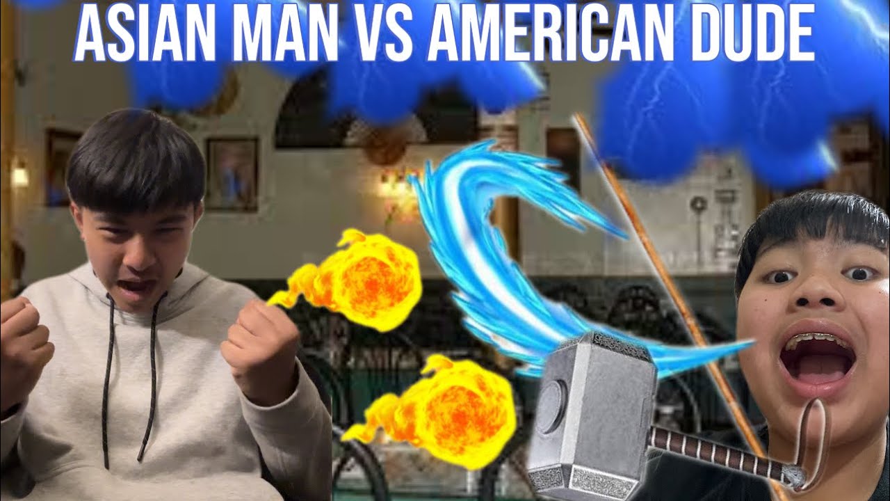 Asian man vs American man (epic battle) - YouTube
