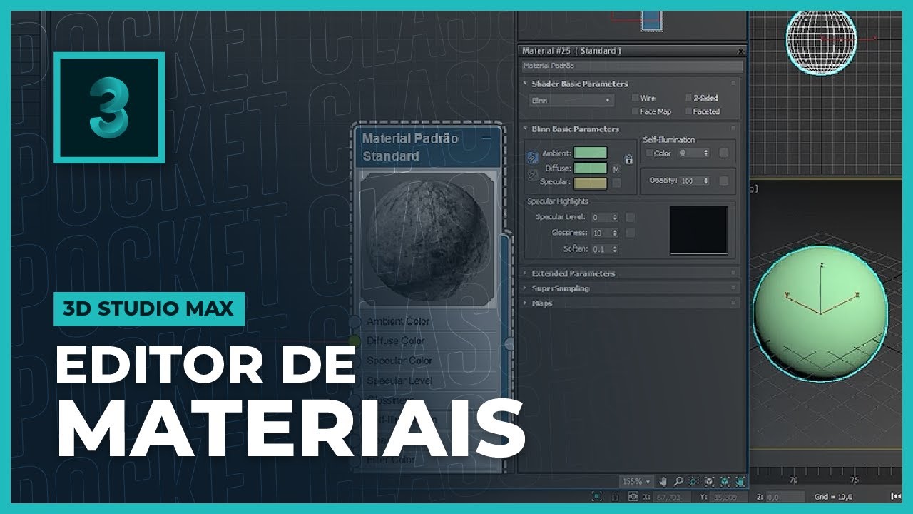 3D Studio Max- Editor de materiais | PocketClasses - YouTube