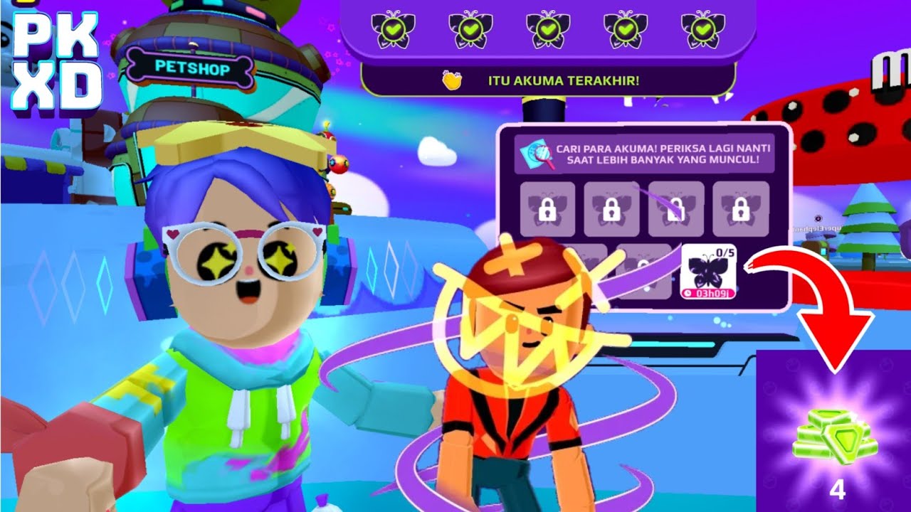 PK XD UPDATE 5 LOKASI AKUMA PART 7 FREE 4 GEMS - YouTube
