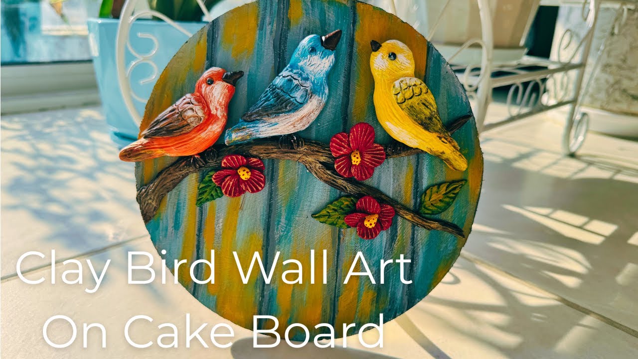 DIY Colorful Bird Wall Art | Easy Home Decor Craft Tutorial | Clay ...