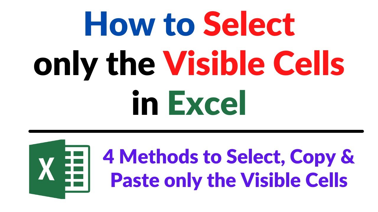 How To Copy Only The Visible Cells In Excel YouTube How To Copy Only The Visible Cells In Excel YouTube