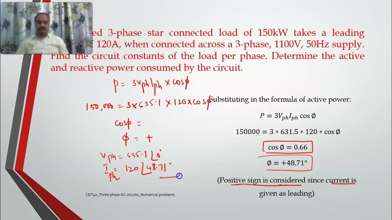 CDT40.2_Numerical problems on 3-phase AC circuits - YouTube