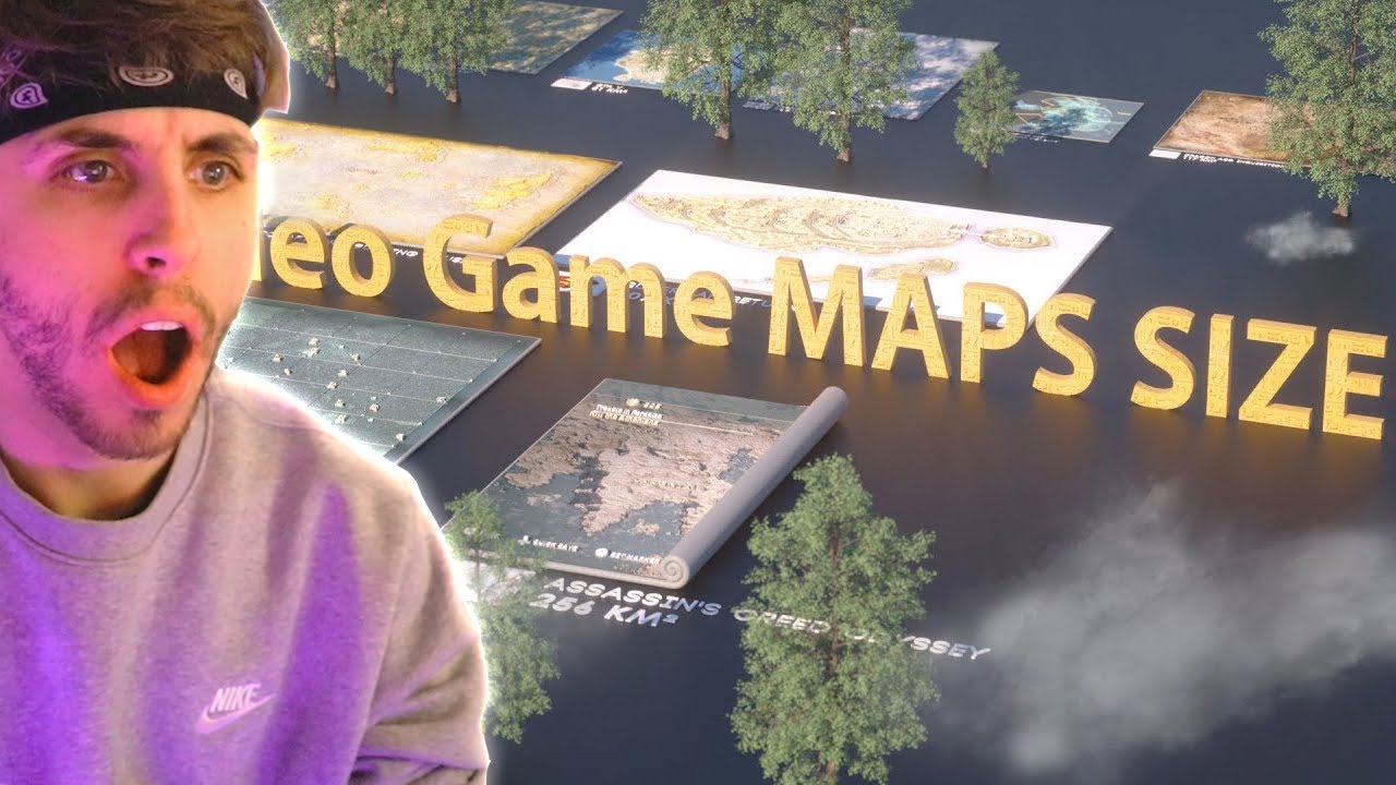 VIDEO GAME Maps Size Comparison | 3D - RED SIDE Reaction - YouTube