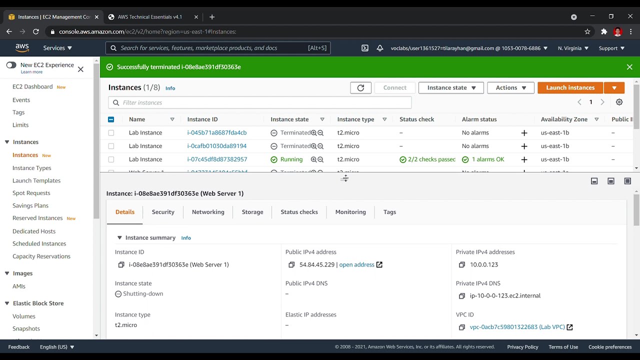 Aws Academy Cloud Foundations Lab 6 Scale And Load Balance Your Architecture Youtube