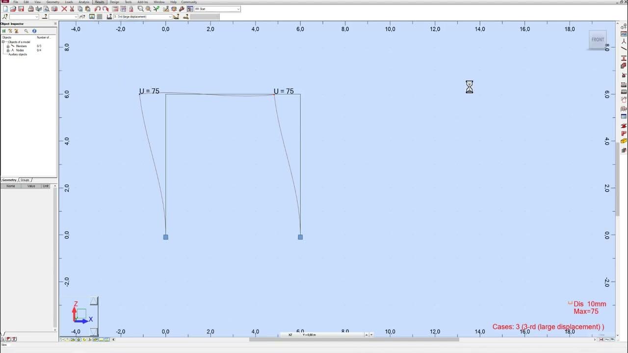 AUTODESK ROBOT TUTORIAL|| First-order (linear static) &2-nd (P-Delta) and 3-rd (large ...