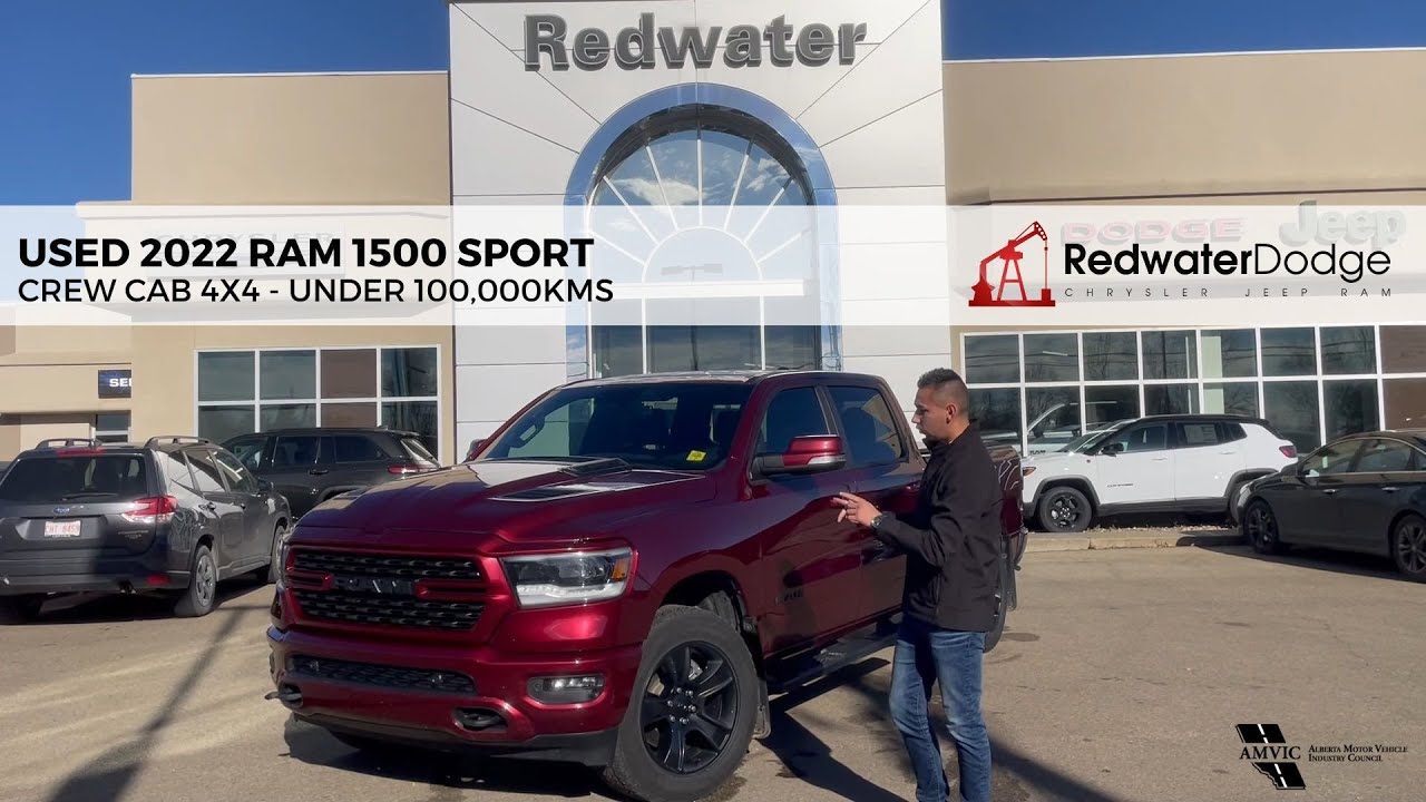 Used 2022 RAM 1500 Sport Crew Cab 4x4 - Under 100,000KMs | Stock ...