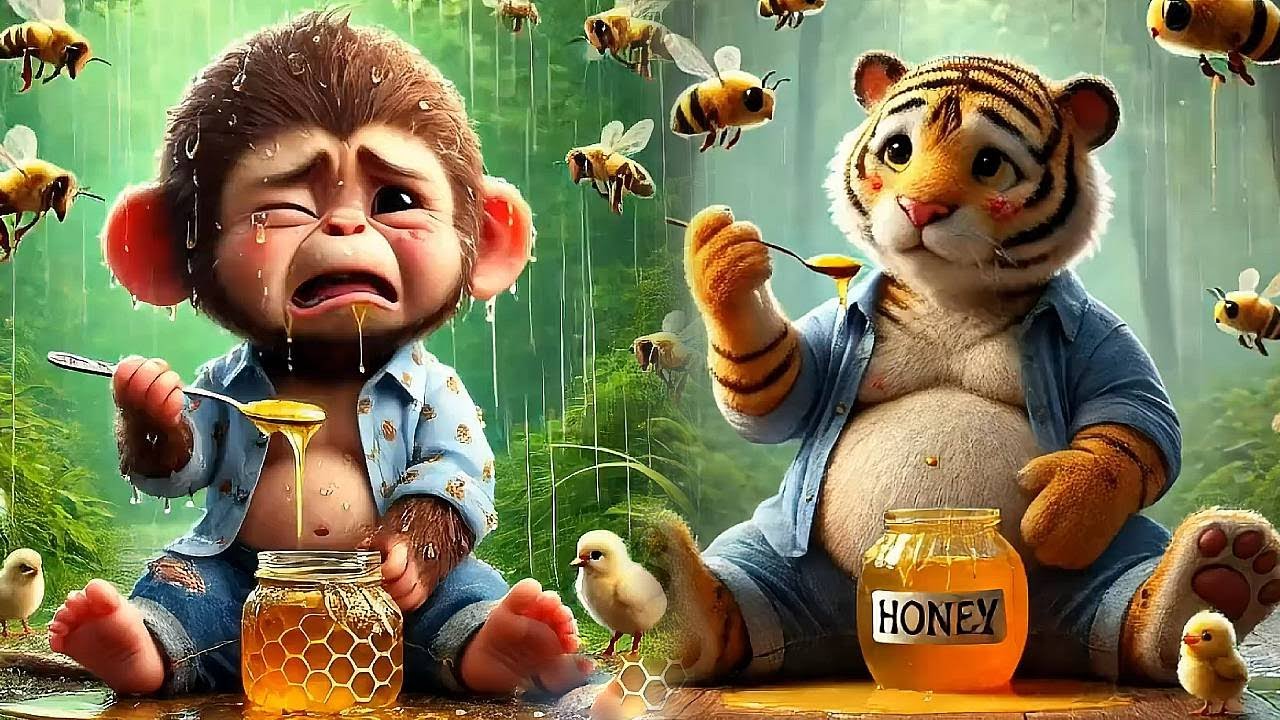 The Little Monkey Was Stung By A Bee. It's So Pitiful#creativity #cute ...