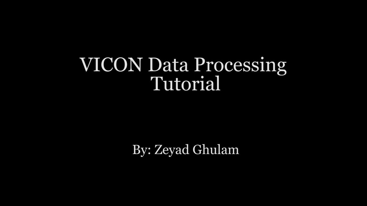 VICON Lower Body Processing Tutorial - YouTube