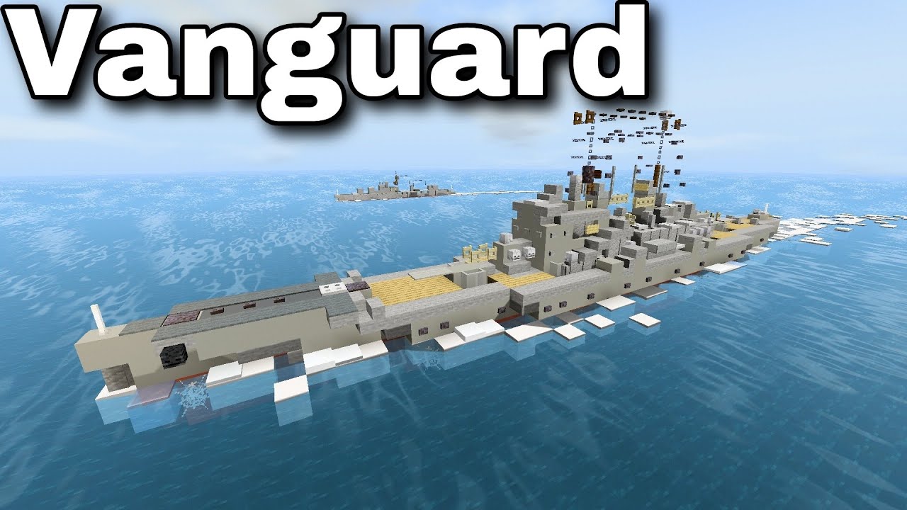 HMS Vanguard (Fast Battleship) | Minecraft Tutorial | 1:5 Scale - YouTube