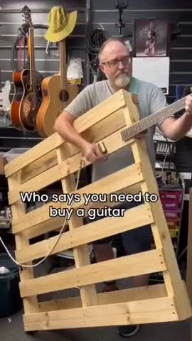 The amazing Les Pallet guitar made from an ordinary pallet # ...