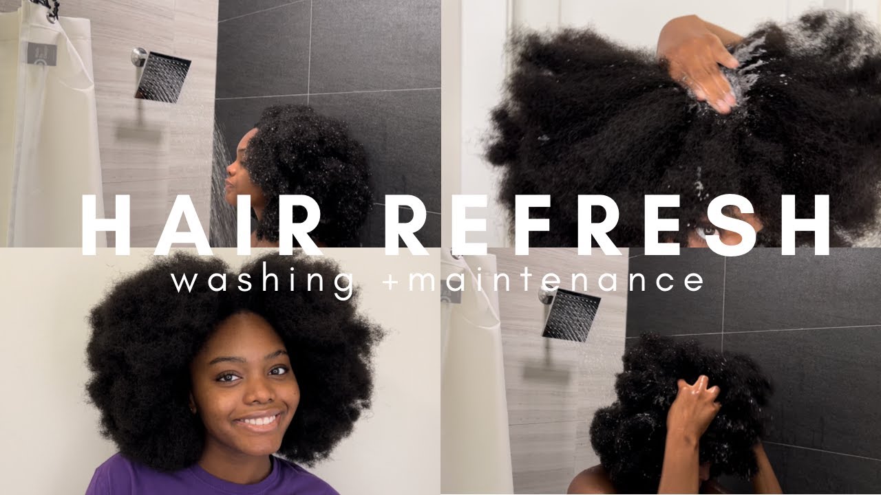 MY HAIR MAINTENANCE ROUTINE | Afro Crochet Protective Style - YouTube