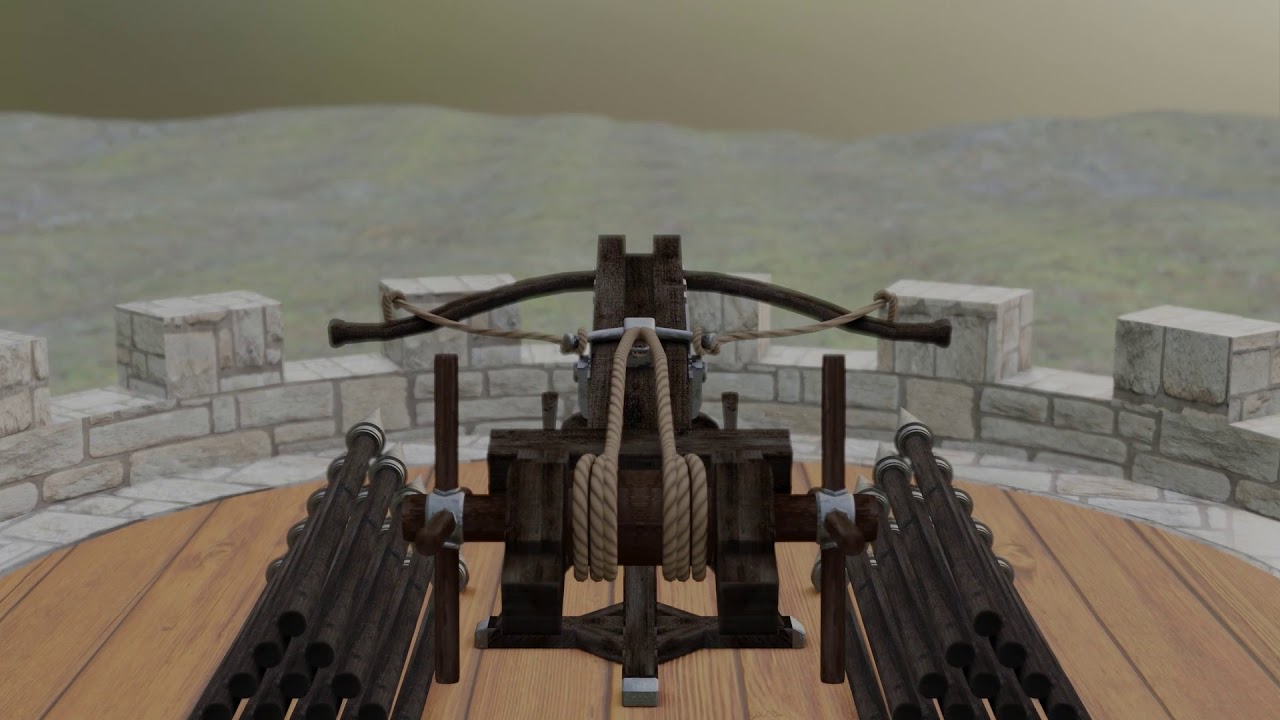 Ballista defense - test animation - YouTube