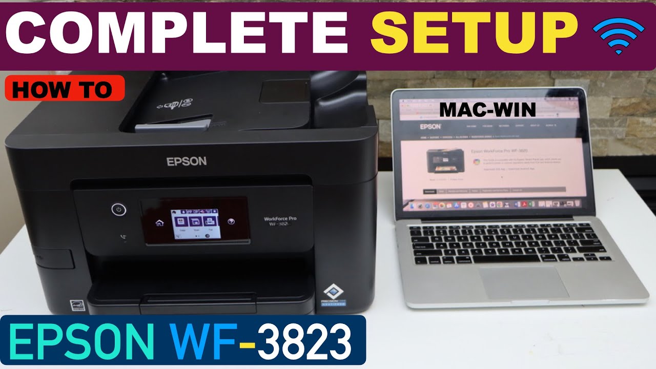 Epson WorkForce WF-3823 Setup Using MacBook or Windows, Load Drivers ...