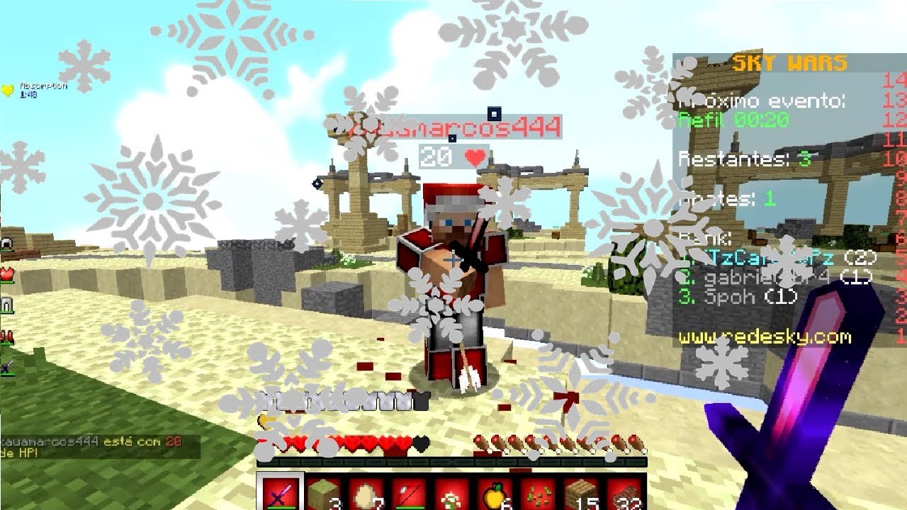 Minecraft: SKYWARS - A TEXTURA DE NATAL ! #ChristmasPack (RedeSky ...