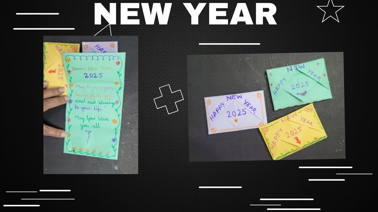 How to Make an Origami New Year Card for 2025 | DIY Greeting Card ...
