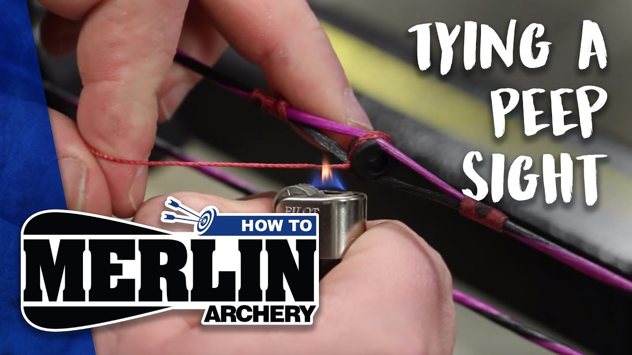 Merlin Archery HOW TO: No. 9 - Tying a Peep Sight - YouTube