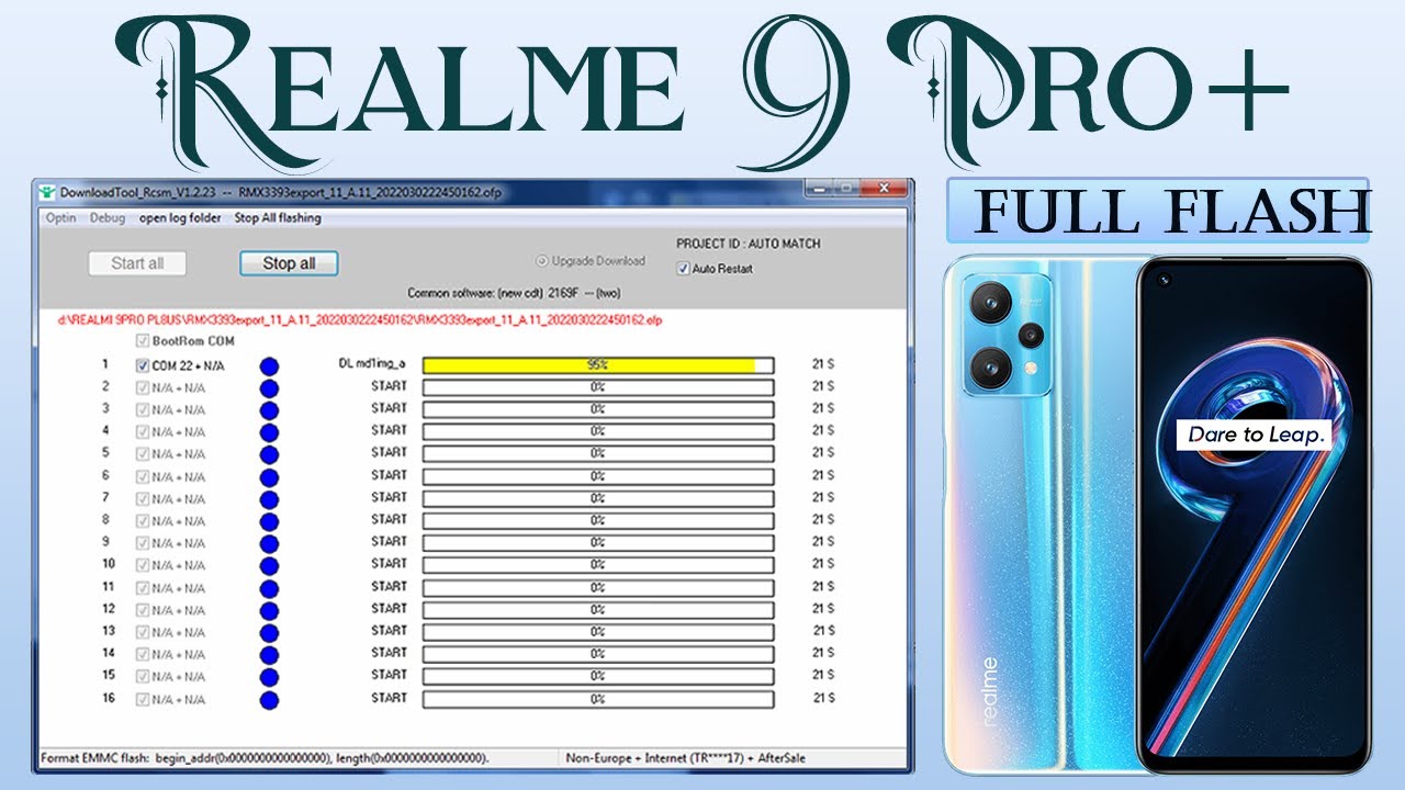 Realme 9 Pro+ RMX3393 Flashing Fix Bootloop, Stuck Recovery, Remove ...