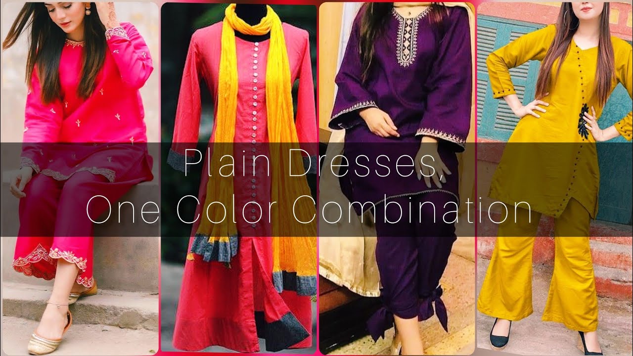 Top Trendy& Simple Casual Dresses Collection For Girls/ One Colour ...