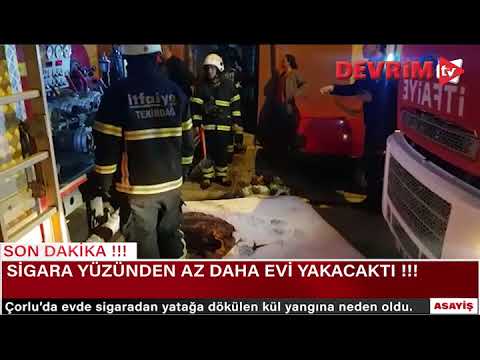 SİGARA YÜZÜNDEN AZ DAHA EVİ YAKACAKTI !!