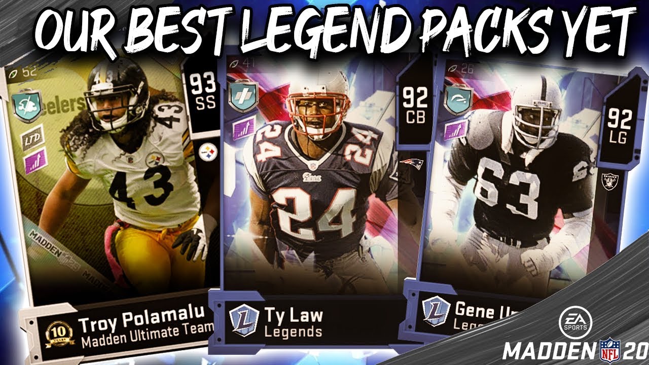 MY BEST LEGEND PACKS YET! MADDEN 20 ULTIMATE TEAM - YouTube