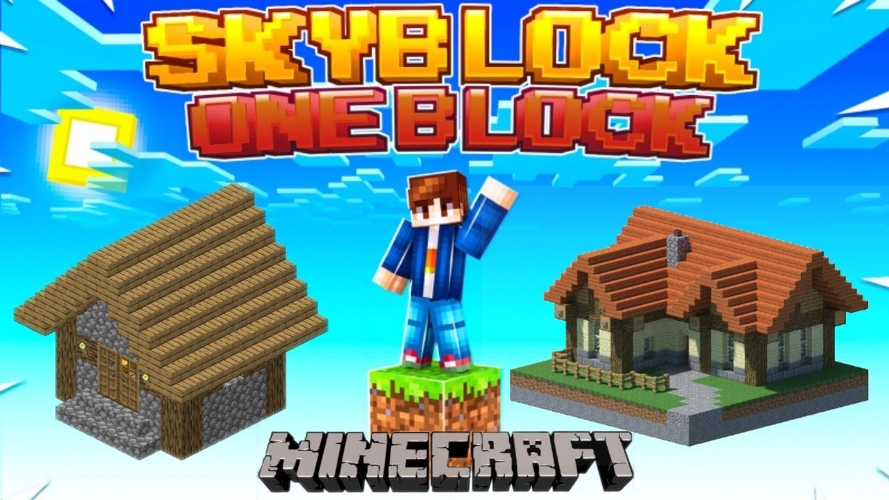Minecraft One Block || How to Build a House in Minecraft One Block ...