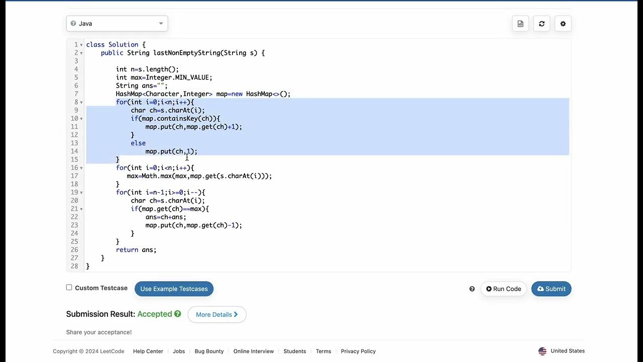 Leetcode | biweekly-contest-124 | Apply Operations to Make String Empty ...