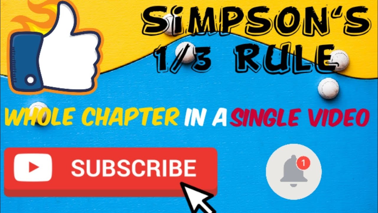 Simpson's 1/3 Rule in numerical analysis - YouTube