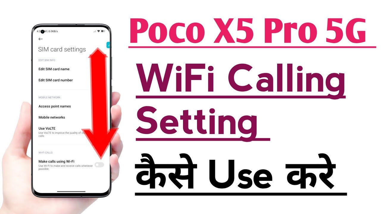 Poco X5 Pro 5G WiFi Calling Setting kaise use kare | How to use WiFi Calling - YouTube