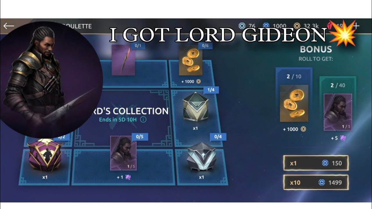 I got Lord Gideon and gun skin || like and subscribe. - YouTube